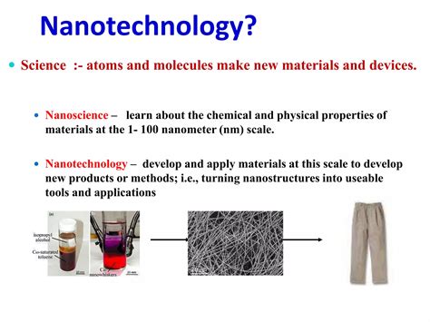 Nanotechnology Chemistry Of Colours Ppt