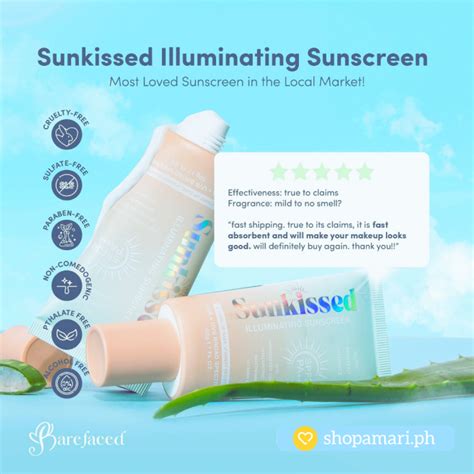 Barefaced Sunkissed Illuminating Sunscreen 50g Lazada Ph