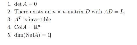 Solved A Let A Be An Nxn Matrix Which Of The Following