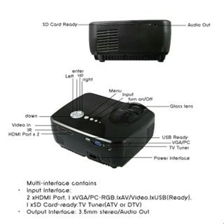 Jual Infokus Infocus Projector Wifi Mini Projektor Proyektor Kecil Led Lcd Portable Home Theater