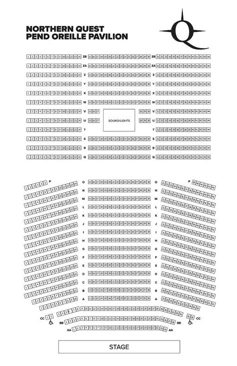 Northern Quest Outdoor Seating Chart Pe