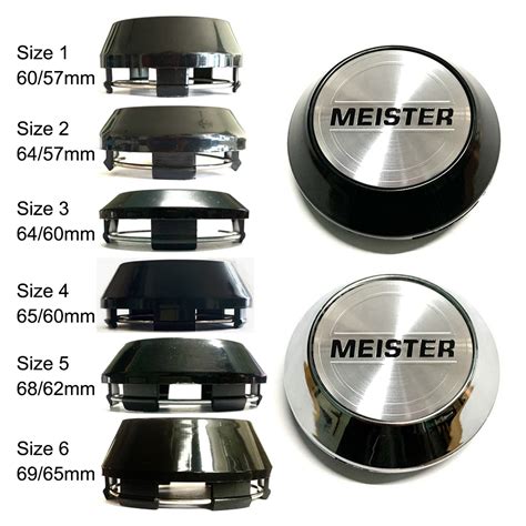 4pc 60mm 64mm 65mm 68mm 69mm Meister Work Logo Sticker Car Modified