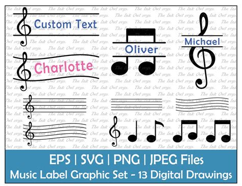 Music Note Name Label Vector Clipart Outline And Stamp Graphics Template Teachers Bar Music Note Name Label Vector Clipart Outline And Stamp Graphics Template Teachers Bar