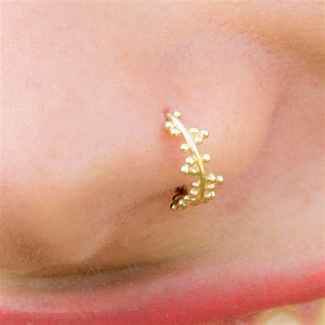 Gold Nose Jewelry Unique Nose Ring Nose Hoop Indian Etsy