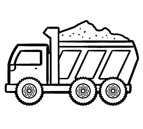 Dump Truck Coloring Page Preschool Coloring Printables