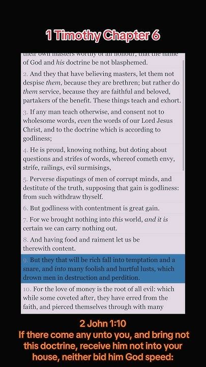 1 Timothy Chapter 6 Youtube