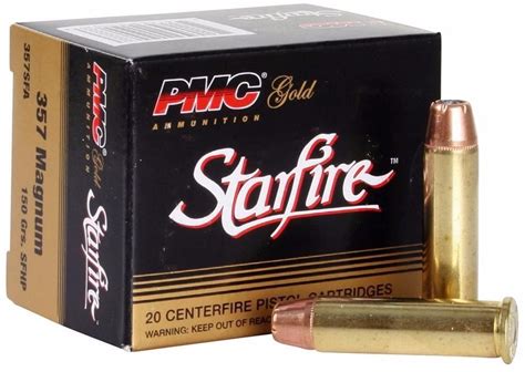 10 Boxes Pmc 357sfa Starfire Gold Line 357 Rem Mag Starfire Hp 150gr