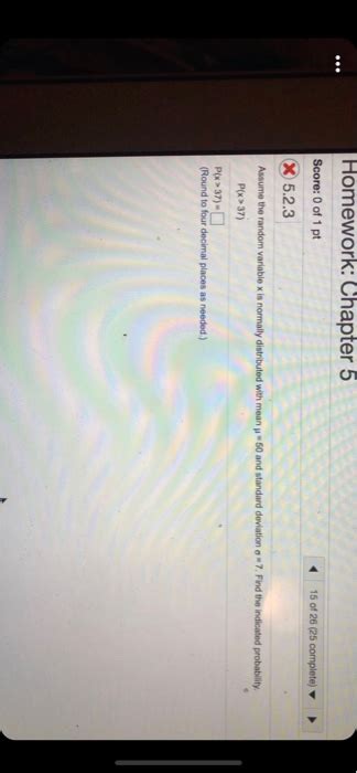 Solved Homework Chapter 5 Score 0 Of 1 Pt X 5 2 3 15 Of 26