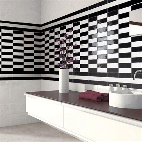 Black And White Kitchen Wall Tiles Design Home Interior Ideas