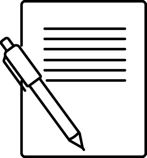 Notes Symbol With Paper And Pen 24225678 Vector Art At Vecteezy