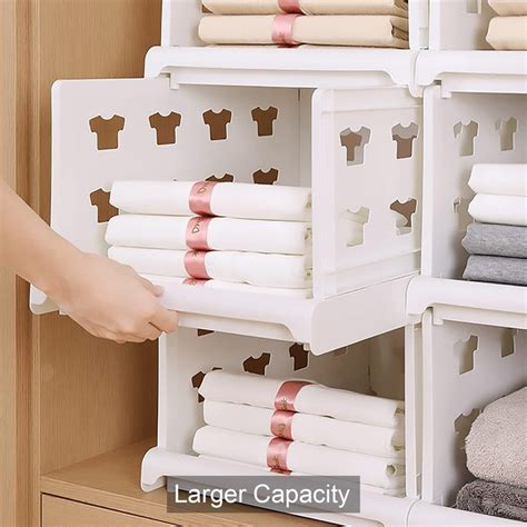 3 Layer Stackable Multifunctional Storagefor Clothes Foldable Drawer