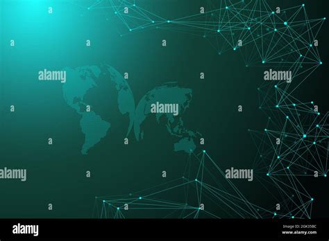 Geometric Graphic Background Molecule And Communication Big Data Complex With Compounds Lines
