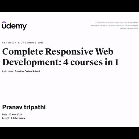 Pranav Tripathi On Linkedin Udemy Udemycourses Certificateofcompletion