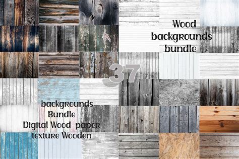 Rustic Wood Bundle Vintage Wood Textures Graphic By Vetalstock