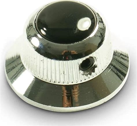 Q Parts Knobs With Black Inlay Ufo Chrome Reverb