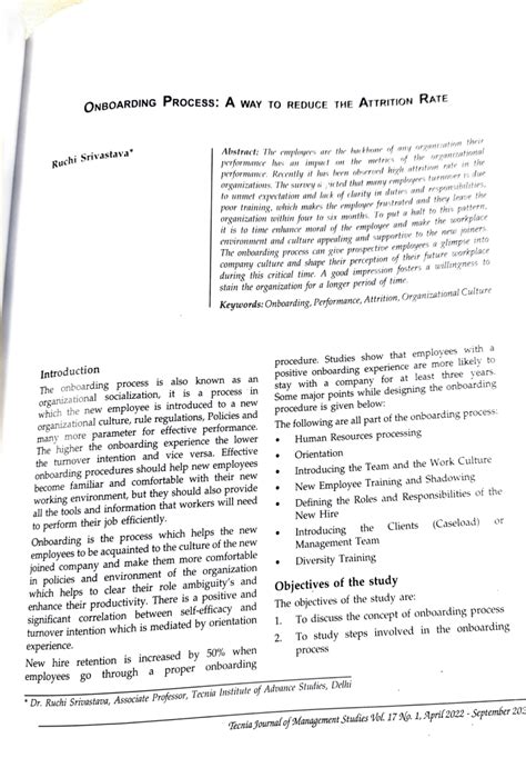 Pdf Onboarding Process A Way To Reduce The Attrition Rate