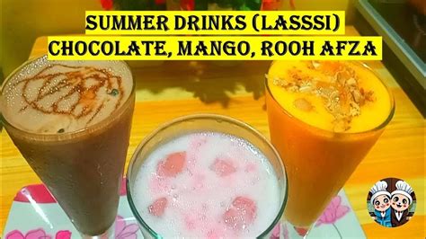 3 Types Of Lassi Chocolate Chocolate Lassi Mango Mango Lassi