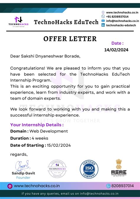 sakshi borade on linkedin technohacksedutechofficial