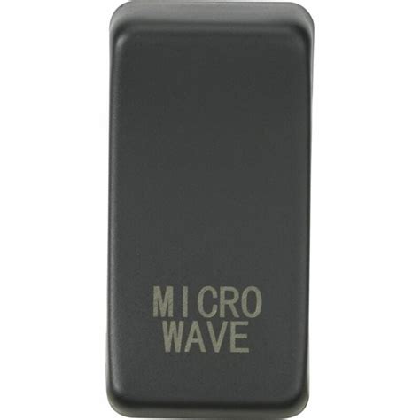 Knightsbridge Gdmicroat Grid Anthracite Microwave Switch Cover