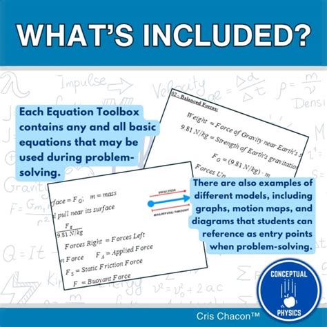 02 Balanced Forces Equation Toolbox I Conceptual Physics Tpt