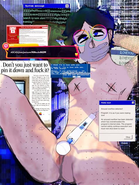 Rule 34 Ahe Gao Black Hair Blue Eyes Computer Computer Virus Crying