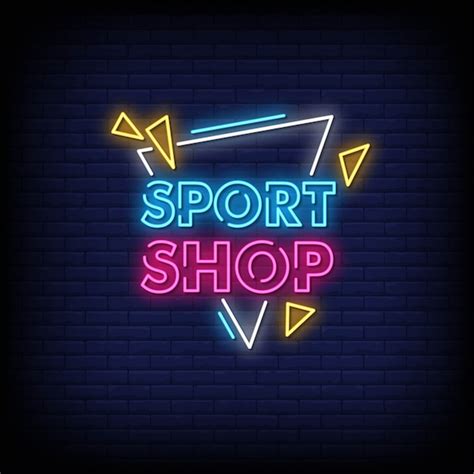 Premium Vector Sport Shop Neon Signs Style Text Vector