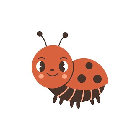 Premium Vector Cute Ladybug Character Vector Illustration