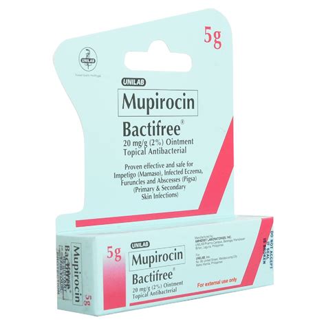 Bactifree Mupirocin 2 Ointment 5g Prescription Required Watsons