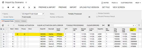 Import Scenario Fixed Asset • Everything Else • Acumatica User Group