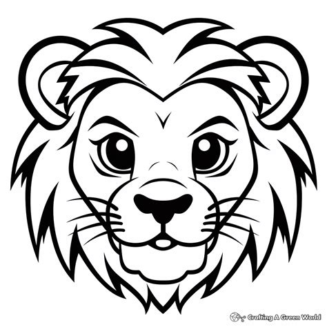 Lion Face Coloring Pages Free And Printable
