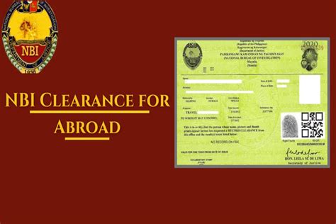 Nbi Clearance Online For Abroad Requirements And Fees