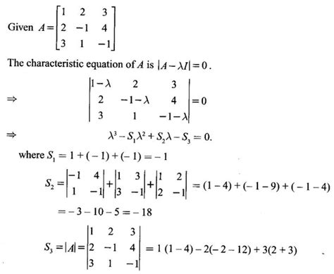 Cayley Hamilton Theorem Worked Example Problems