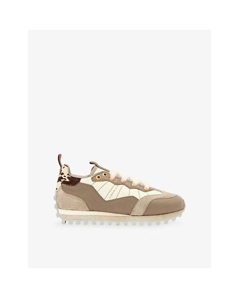 Allsaints Nevis Suede Trainers In Natural Lyst