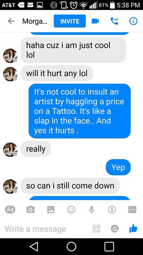 Girl Gets Owned After Attempting To Trade Her Body For A Tattoo Ebaum