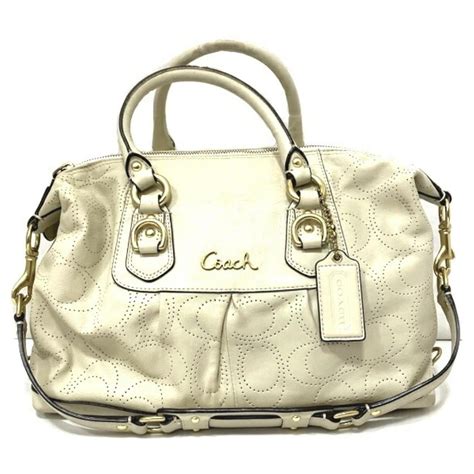 Handbags Coach White Leather Refjc1220068 Sold Joli Closet