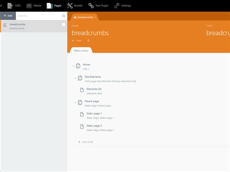 breadcrumbs from static pages menu plugin october cms