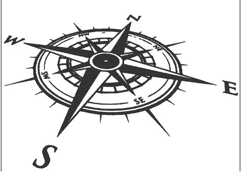 Stickdatei Kompass Sandra´s Faden Kuddelmuddel