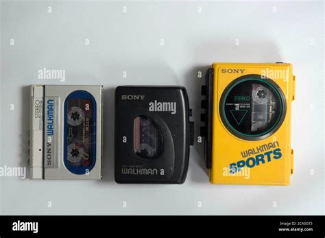 Different Models Of The Iconic Sony Walkman Portable Cassette Player