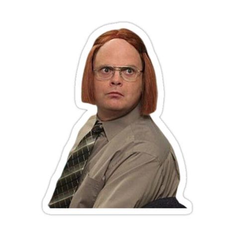 Dwight As Meredith Sticker Sticker For Sale By Amandalinh The Office Stickers Funny Laptop