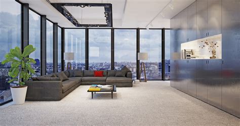 큰 유리창이 있는 현대적인 인테리어 3d 렌더링 컨셉 디자인 사진 Unsplash의 휴식 이미지