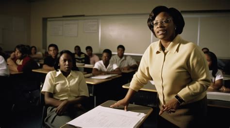 Premium Photo Teacher Female Africanamerican 40s Leading A Classroom
