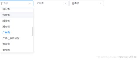使用vue Elementui设置省市县三级联动的下拉列表框flyingsmiling的技术博客51cto博客