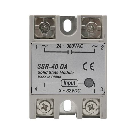 Solid State Relay Module 3 32v Dc To 24 380v Ac 40a Adapter Industrial