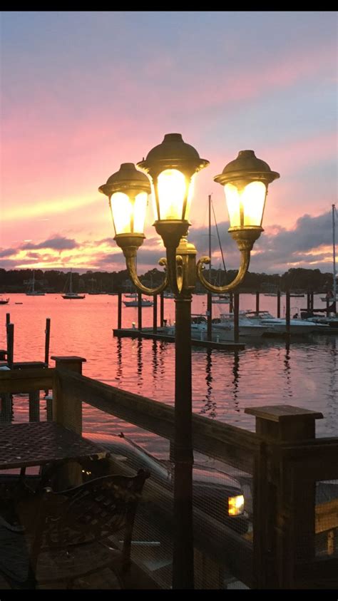 Classic Street Lamps On The Pier