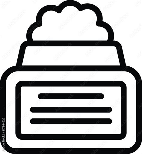 Classic Printer Icon Illustration In Black And White Line Art Design