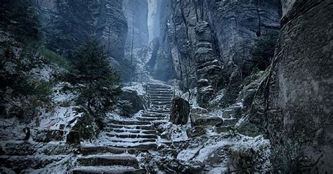 Prachov Rocks Path To High Hrothgar Czech Republic Imgur
