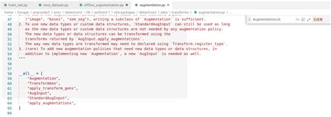 can t find augmentationlist in detectron2 data transforms
