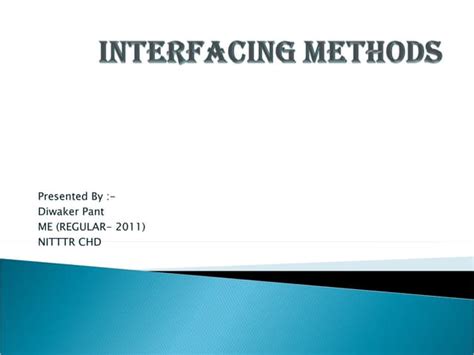 interfacing methods of microcontroller ppt