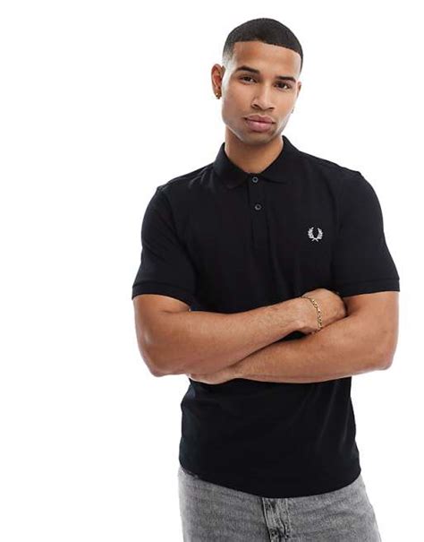 Fred Perry Polo Shirt In Black Asos