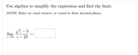 Solved Use Algebra To Simplify The Expression And Find The Chegg